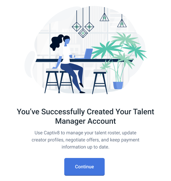 How do I create a new Talent Manager account? – Captiv8